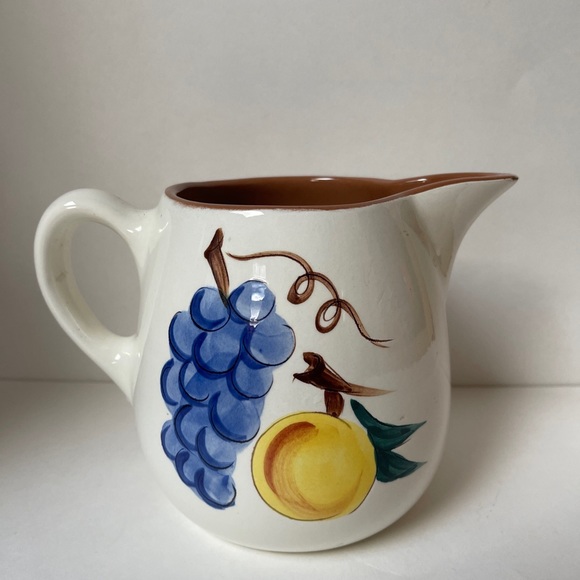 Vintage | Dining | Pitcher Stangl Pottery Fruit 55 Tall Hand Painted ...